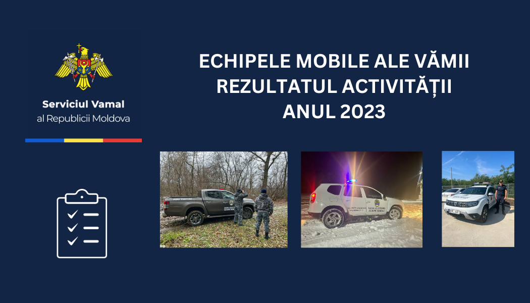 Serviciul Vamal al Republicii Moldova - Activitatea Secției Echipe Mobile în anul 2023